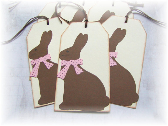 Chocolate Easter Bunny Tags (6) on Luulla